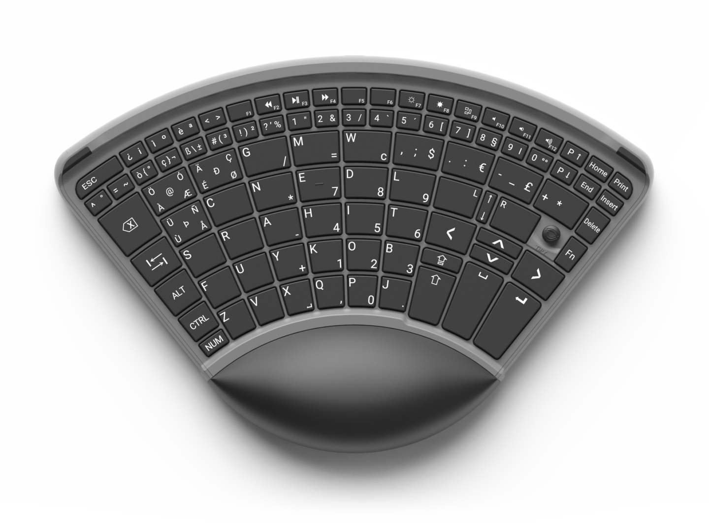 TiPY One Handed Keyboard Black – Tipy Keyboard