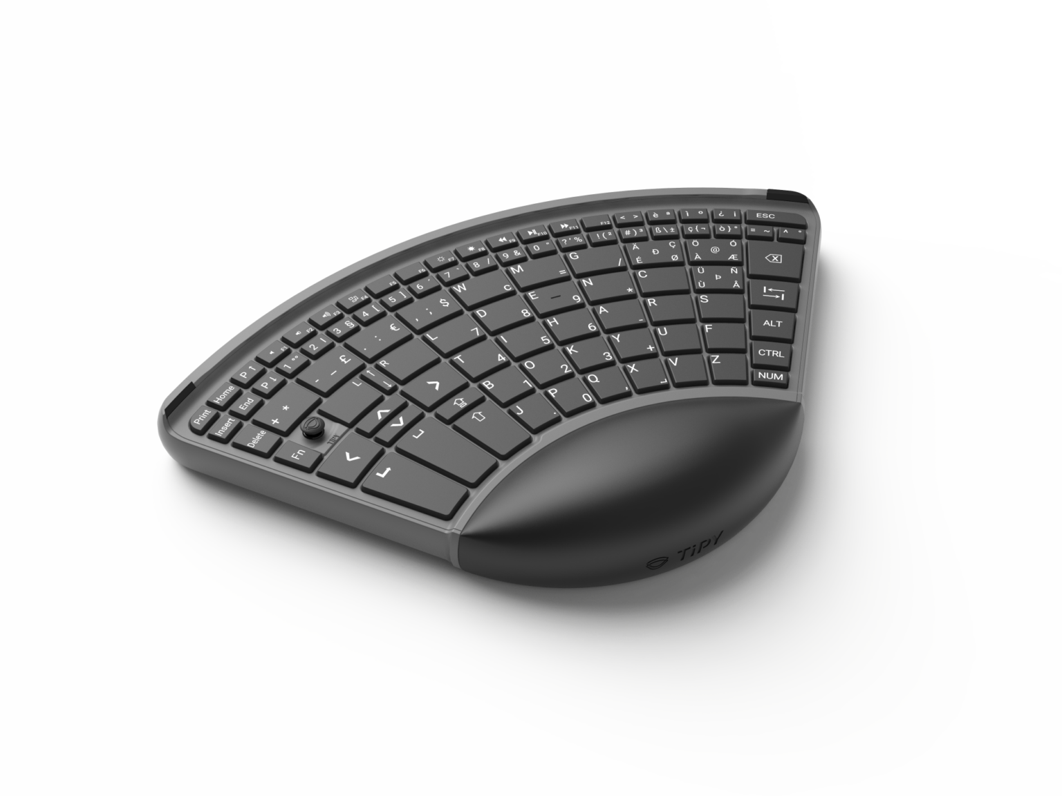 TiPY One Handed Keyboard Black – Tipy Keyboard